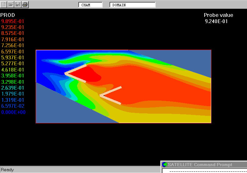 Afterburner with V-gutter flameholders